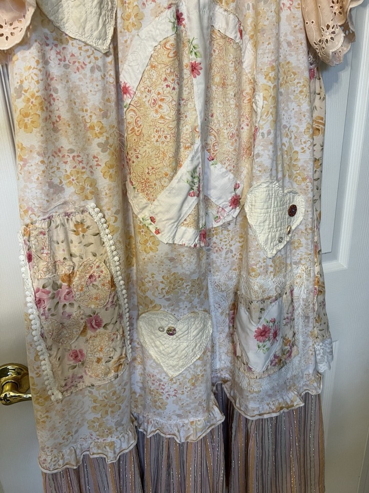 Boho Hippie Upcycled Duster Size Medium | eBay
