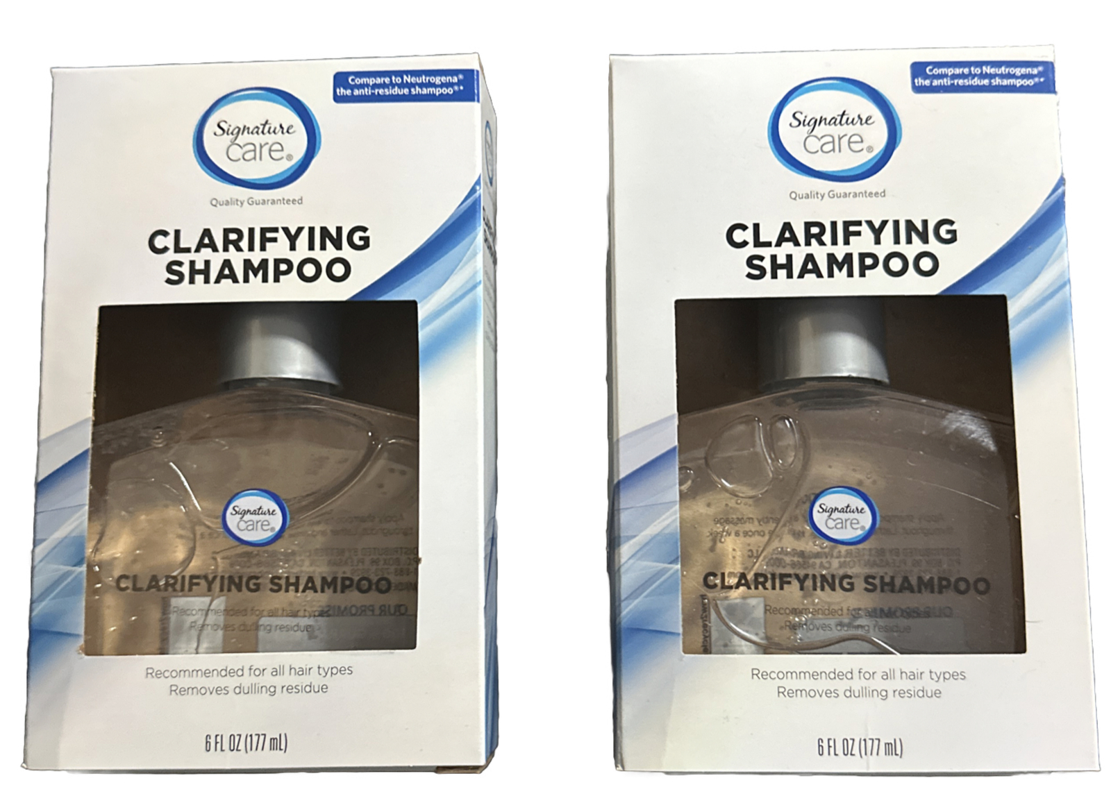 2 x 6fl Oz Signature Care Clarifying Shampoo Compare To Neutrogena Anti ...
