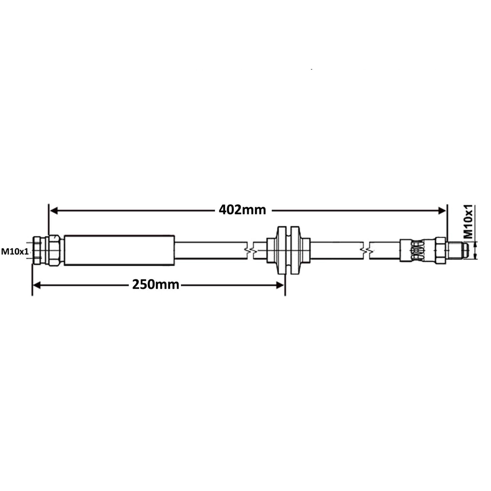 FRONT BRAKE FLEXIBLE HOSE FLEXI BRAKE LINE FITS: VAUXHALL CORSA D 06-14 ...