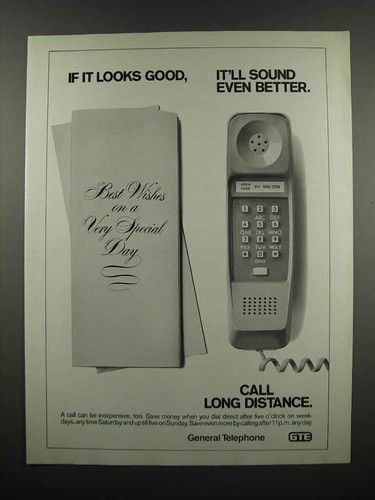 1983 GTE General Telephone Ad - If It Looks Good | eBay