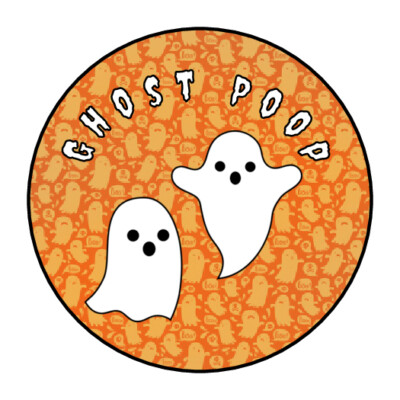 Halloween ghost poop stickers, labels, tags | eBay