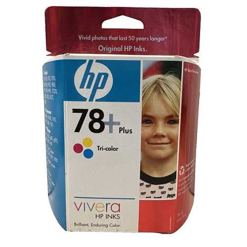 Brand New Sealed Genuine HP 78+ Plus Photo Ink Tri-Color Cartridges ...