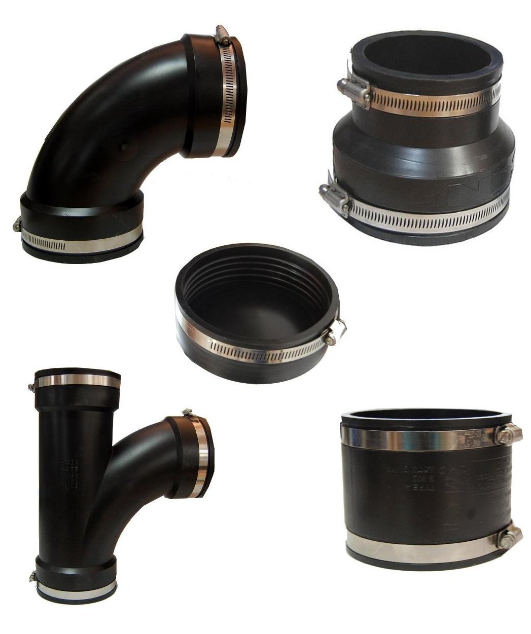 Flexible Gummi Fittinge Muffe Bogen T Stück Gummimuffe Gummikappe ...