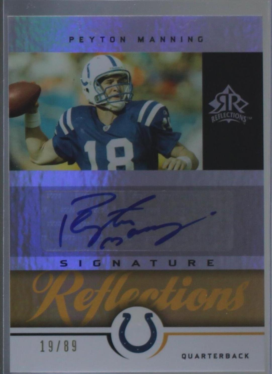 2005 Upper Deck Reflections - Signature Reflections Peyton Manning #SR-PM Gold /89 (AU) for sale ...