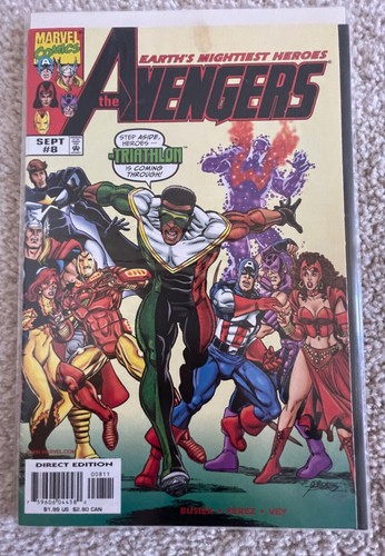 Avengers #8 Marvel Comics Triathalon September 1998 George Perez Iron ...
