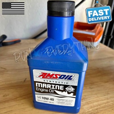 AMSOIL 10w-40 Synthetic Marine Motor OIL (1 Case) | eBay