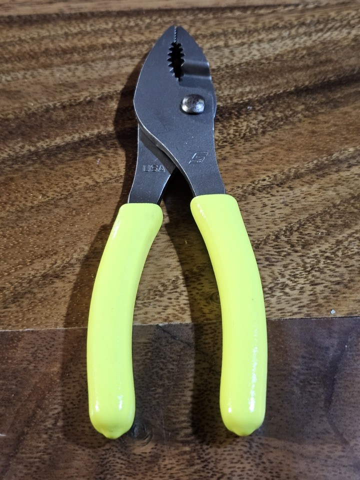 *NEW * Snap On 46ACF HI VIZ YELLLOW 6"Combo Slip Joint Pliers FAST FREE ...