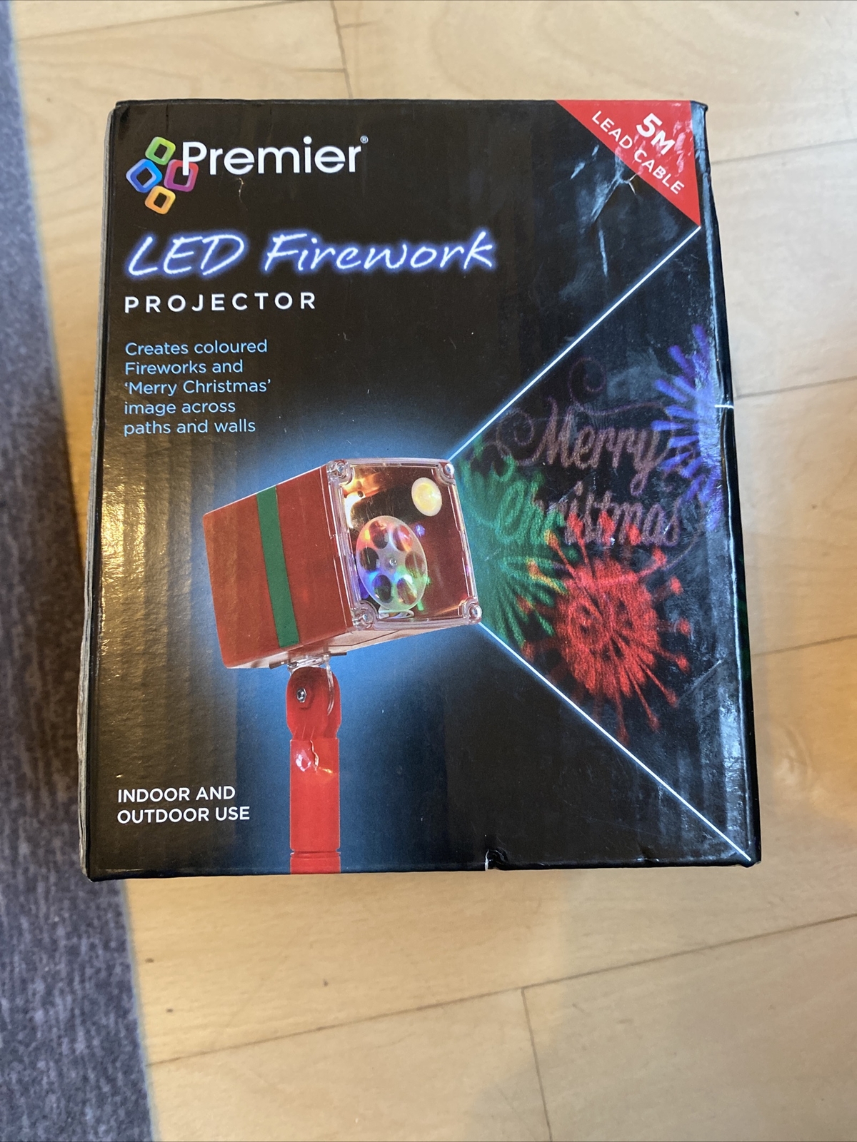 Premier Christmas Firework Projector Multi LED Multicoloured 10x8cm ...