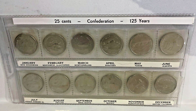 1992 Canada Confederation Coins~25 cents~125 Years~1867-1992 | eBay