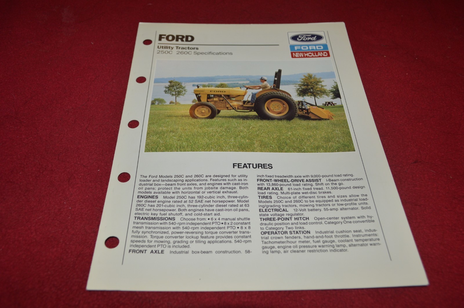 Ford Tractor 250C 260C Utility Tractor Dealer's Brochure GDSD7 | eBay
