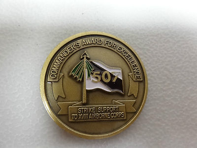 CHALLENGE COIN OLDER PRIVATE COLLECTION 507TH CORPS SUPPORT GP FT BRAGG ...