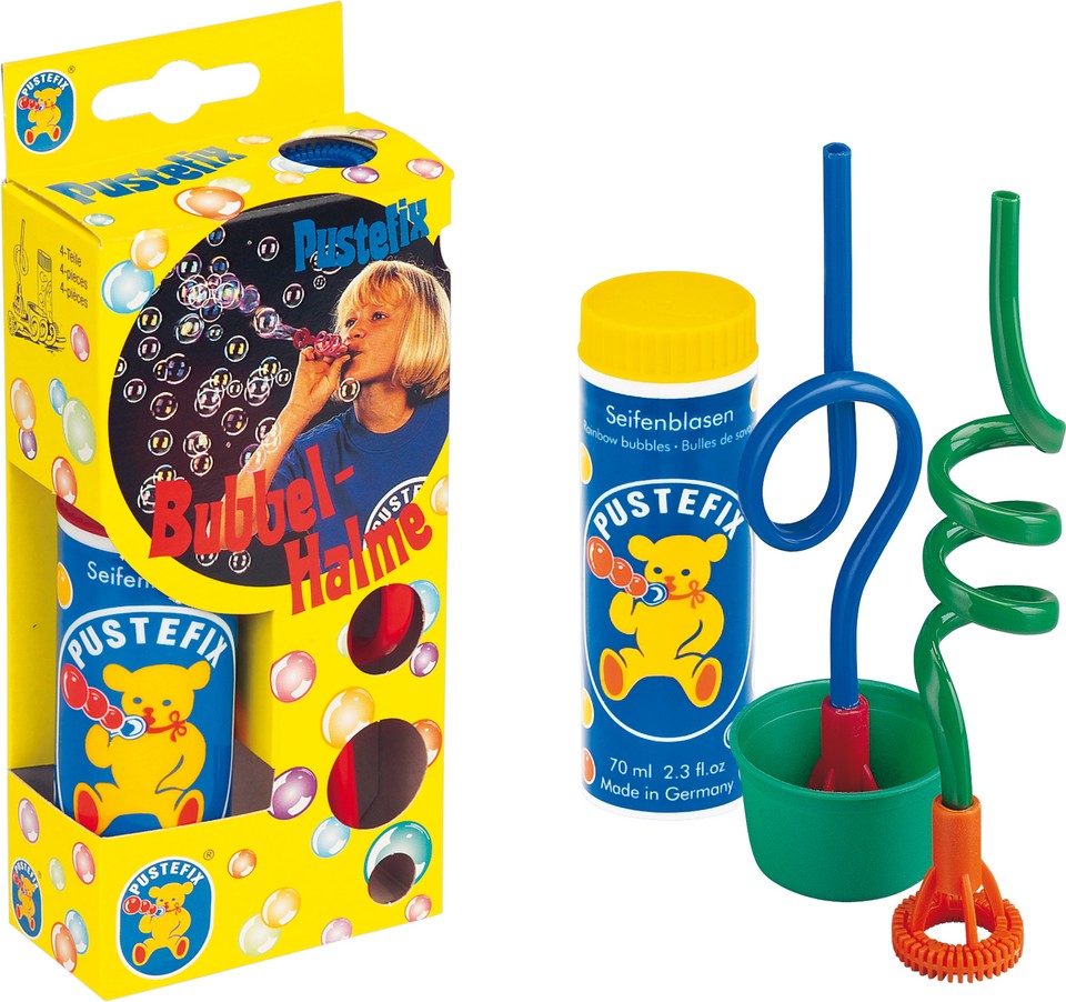 Bubble Game Colorful Pustefix Blowing Straws Looping Spiral Children ...