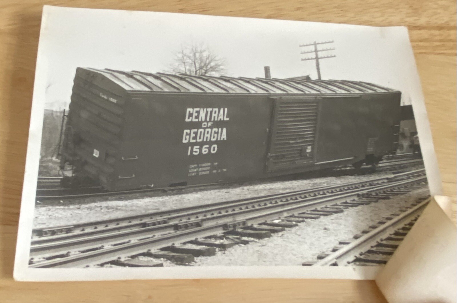 Railroad Train Photo-Central Of Georgia 1560 Box Car Derailed North Of ...