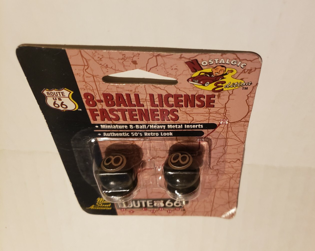 Cobbs Route 66 8 Ball Dash Dancer & License Fasteners Nostalgic Edition ...