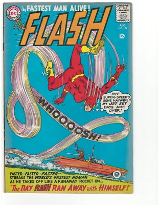 THE FLASH 154 (1967) THE DAY FLASH RAN AWAY WITH HIMSELF! -VF | eBay