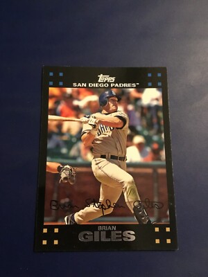 2007 Topps # 349 BRIAN GILES Red Back San Diego Padres | eBay