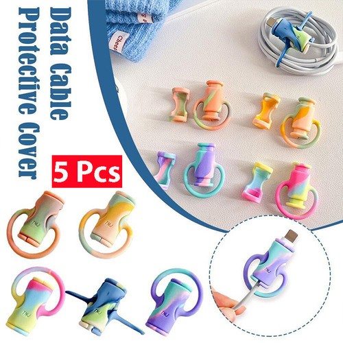 5X USB Cable Wire Charger Protector - For Apple iPhone iPad Samsung ...