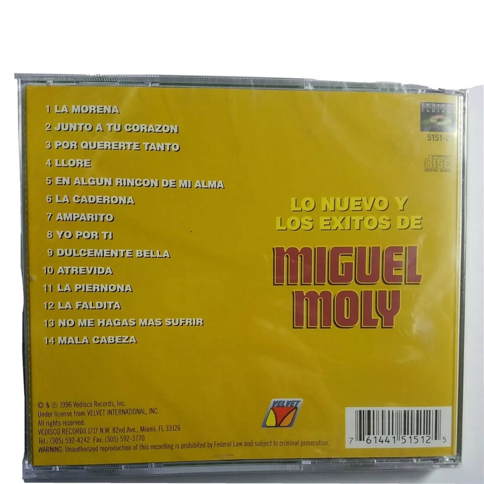 Lo nuevo y los Exitos de Miguel Moly (CD 1996) Latin Spanish ...