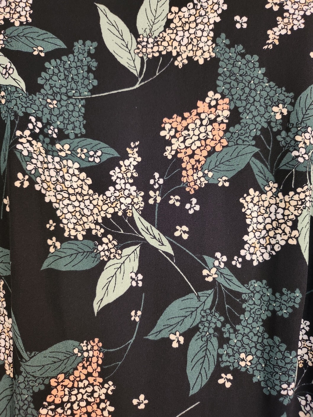 Donna Morgan Black Green Cottagecore Floral Academia … - Gem