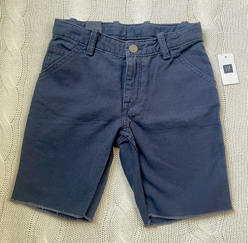 NWT Gap Kids Boys Shorts adjustable waist cutoff style Size 6 Navy Blue ...