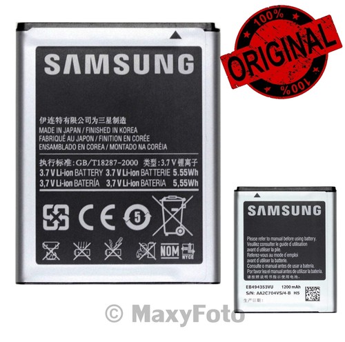 SAMSUNG BATTERIA LITIO ORIGINALE EB494353VU GALAXY NEXT TURBO S5570I ...