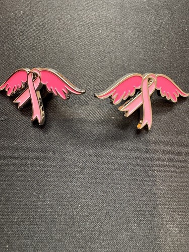2 Pack Pink Ribbon Pins, Breast Cancer Awareness Lapel Pins | eBay
