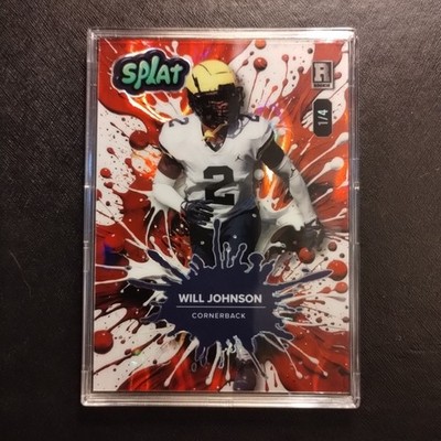 #1/4 Will Johnson Rookie Red Lava 2025 Wild Card Splat Michigan AZ ...