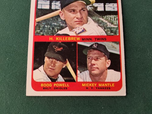 1965 Topps AL Home Run Leaders #3 MICKEY MANTLE/KILLEBREW/POWELL EX No ...