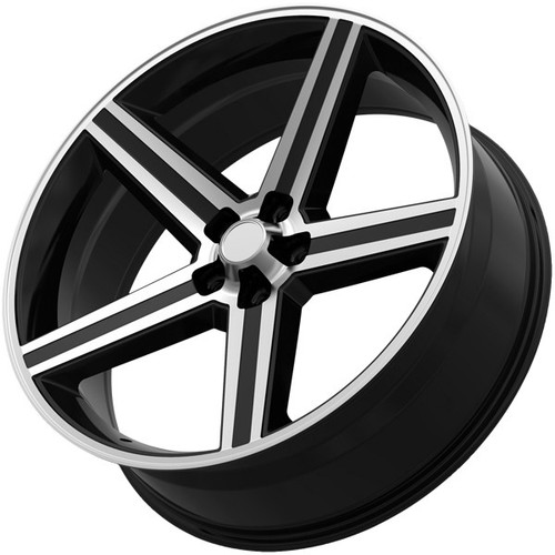 Performance Replicas PR148 IROC 18x8 5x4.75 +0 Black/Machined Wheel Rim ...