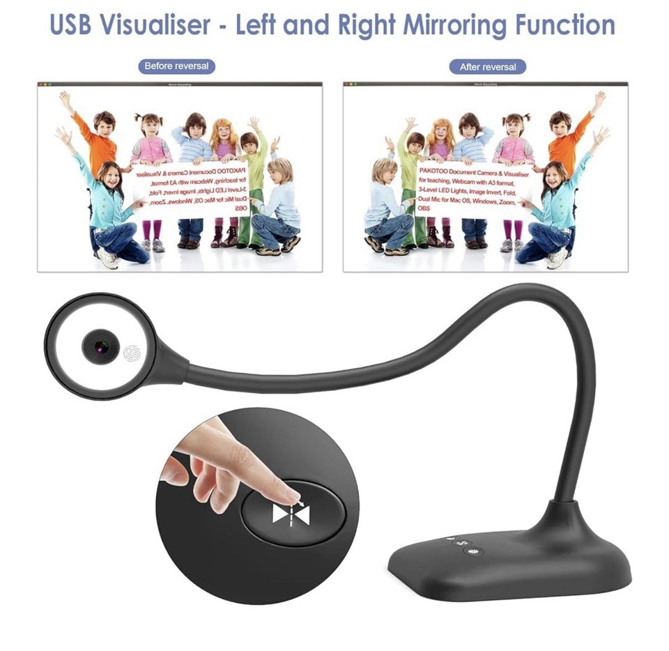 USB Document Camera for Teachers, Webcam/Doc Camera for Classroom with ...