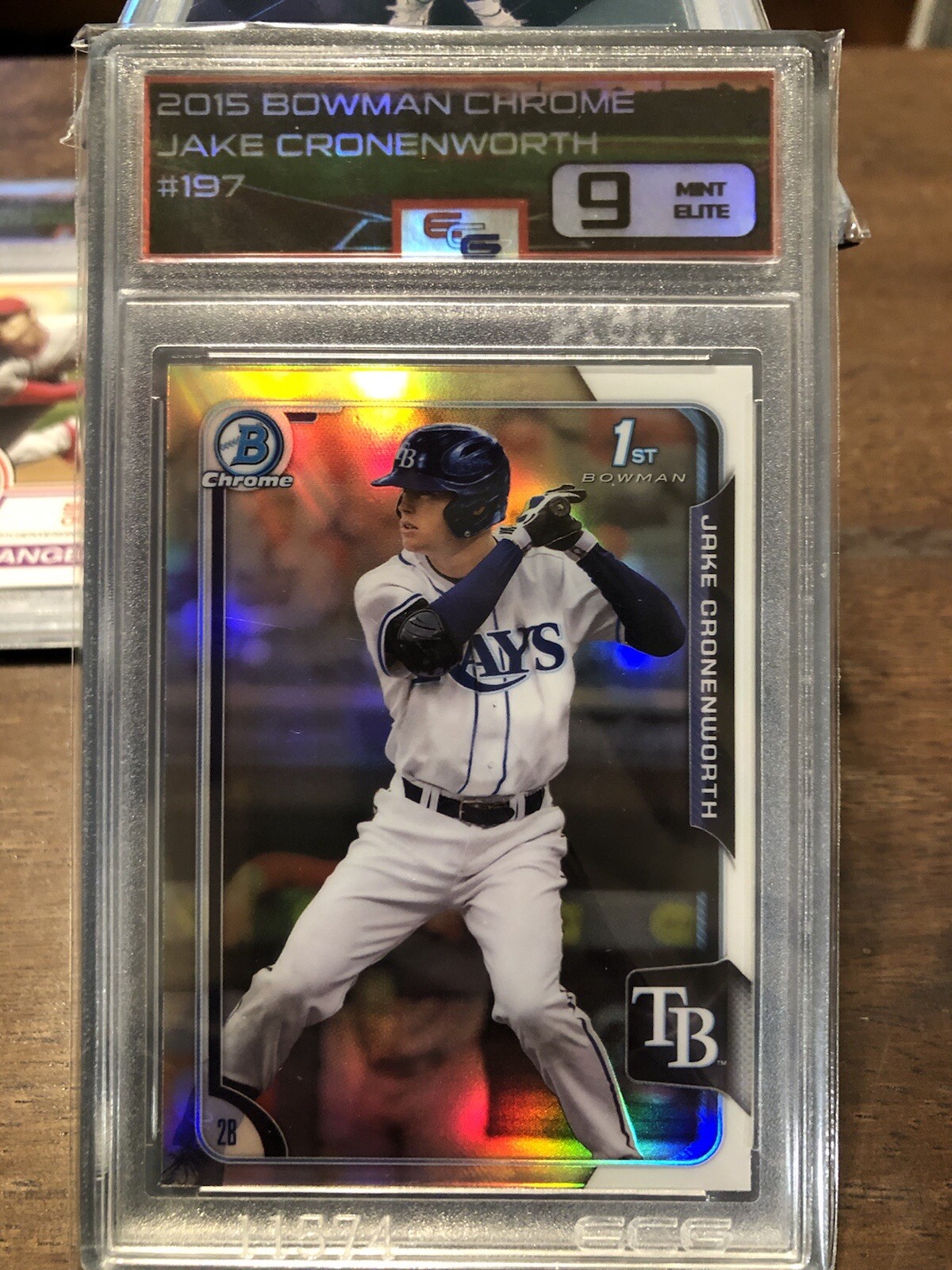 2015 Bowman Draft Jake Cronenworth Chrome Ref #197 1st Bowman ECG 9 ...