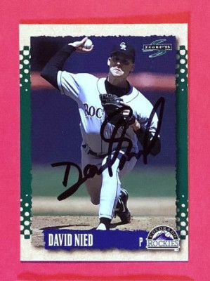DAVID NIED Colorado Rockies 1995 Score SIGNED / AUTOGRAPH Baseball Card ...