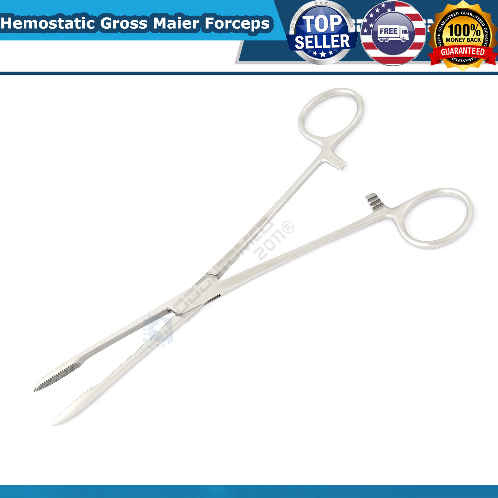 5 Hemostatic Gross Maier Forceps Serrated Tip Locking Pliers Medical ...
