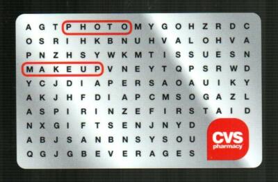 CVS PHARMACY Find the Words Game ( 2014 ) Gift Card ( $0 ) | eBay