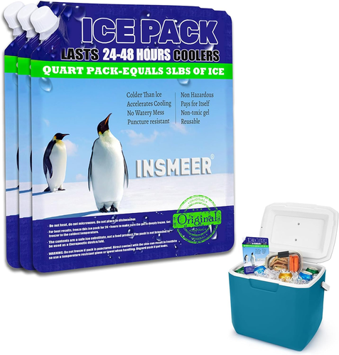 Reusable Ice Packs for Coolers - Long Lasting/Lightweight/Slim/Soft Gel ...