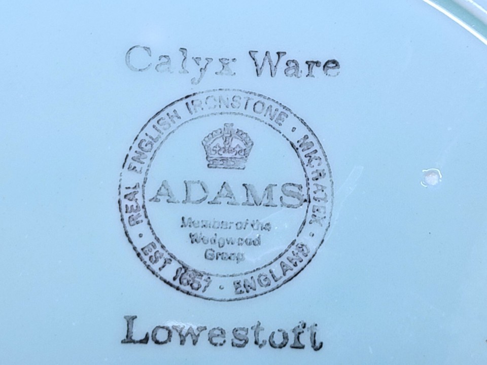Adams Calyx Ware Celadon Lowestoft Pattern Dinner Plate(s) 10 3/8" Very ...