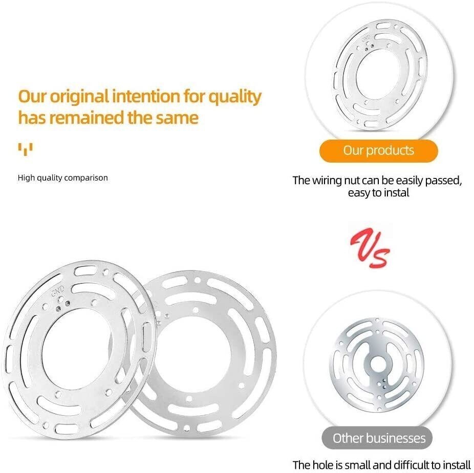 2 Pack Universal Light Fixture Mounting Bracket 4 Inches Diameter Steel ...