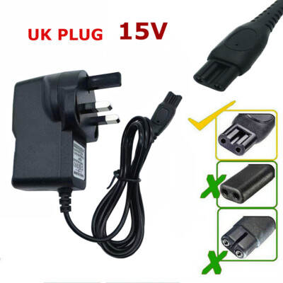 15V Power Charger Cable Cord Lead UK Plug for Philips Shaver HQ8505 ...