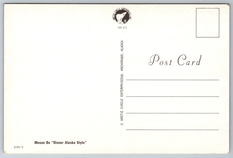 Postcard Moose Be Dinner Alaska Style AK Post Card Continental | eBay