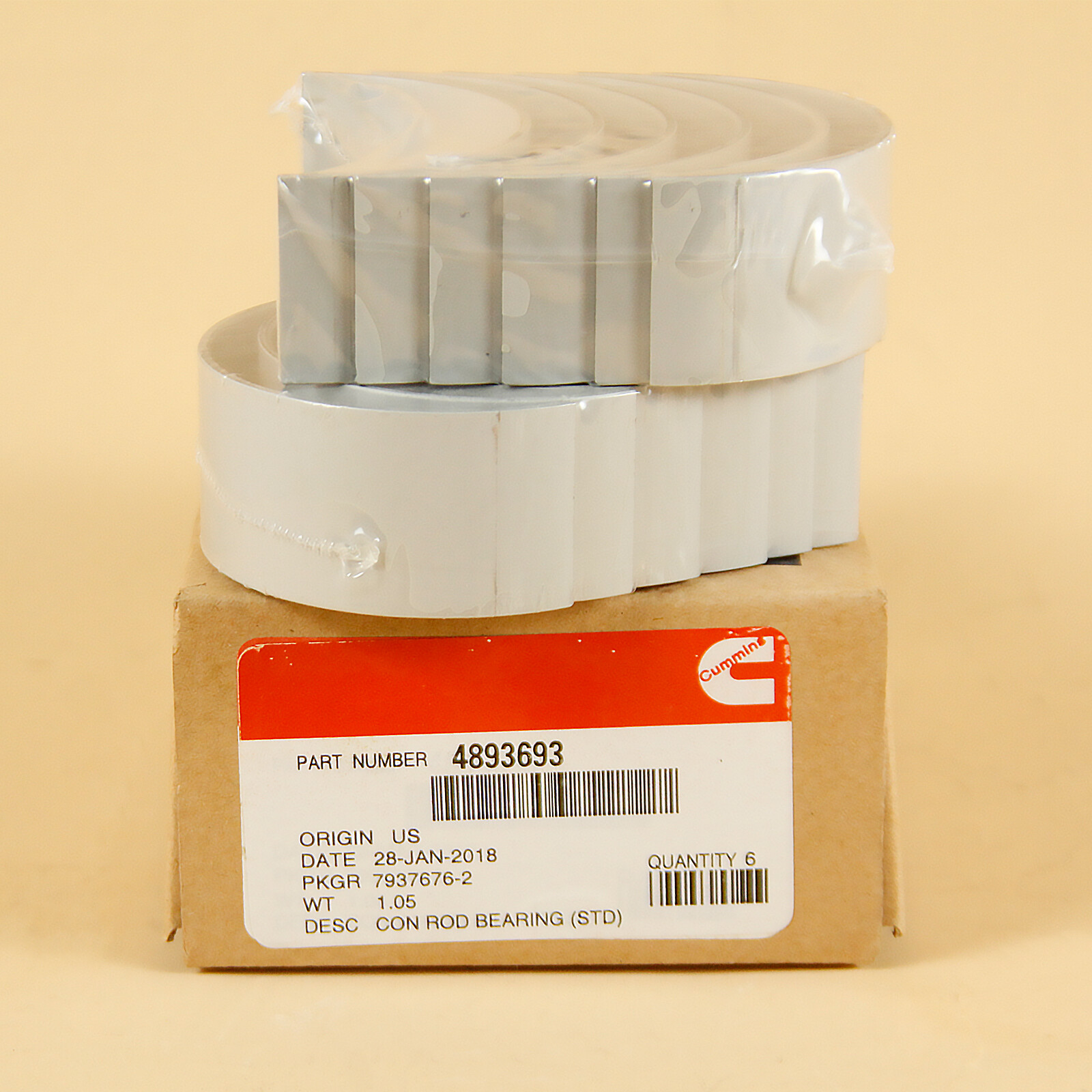 12Pcs Rod Main Bearing Set 3969562 4893693 For Dodge Cummins 5.9L 6.7L ...