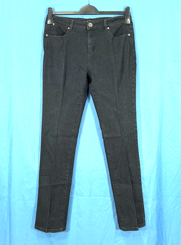 SIMON CHANG Women's BLACK Denim STRETCH SKINNY Mid-Rise STRAIGHT LEG ...