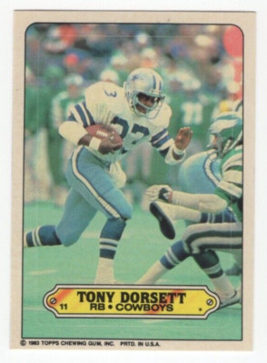 1983 Topps Football Sticker #11 Tony Dorsett - Dallas Cowboys | eBay