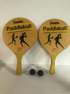 Vintage Franklin Paddleball Paddles And 2 Balls A11 | eBay
