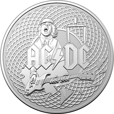 NEW - 2023 AC/DC $1 ONE DOLLAR SILVER FROSTED UNCIRCULATED COIN | eBay Australia