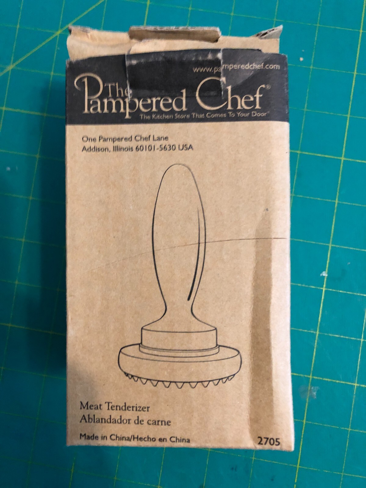 Pampered Chef Meat Tenderizer Flattener Reversible Chrome 2705 for sale ...