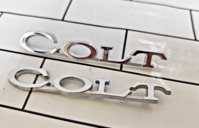 Mitsubishi COLT classic Vintage emblem badge NOS old stock | eBay