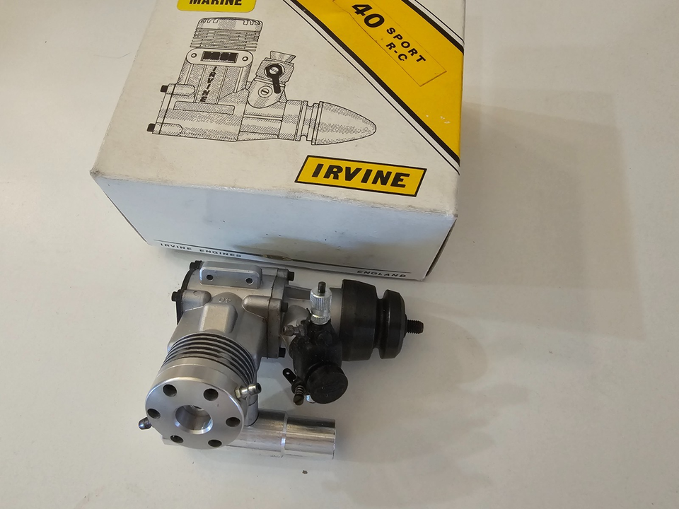 VINATGE IRVINE .40 NITRO ENGINE RC BOAT WATER COOLED HEAD MARINE ...