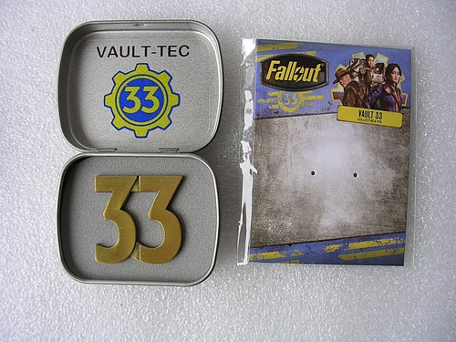 Fallout Vault 33 Pin in Custom Gift or Display Tin Licensed Bethesda | eBay