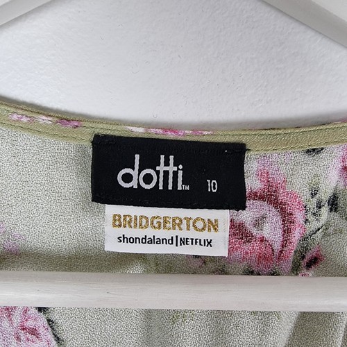 Dotti X Bridgerton Maxi Dress Size 10 Green Floral Print | eBay