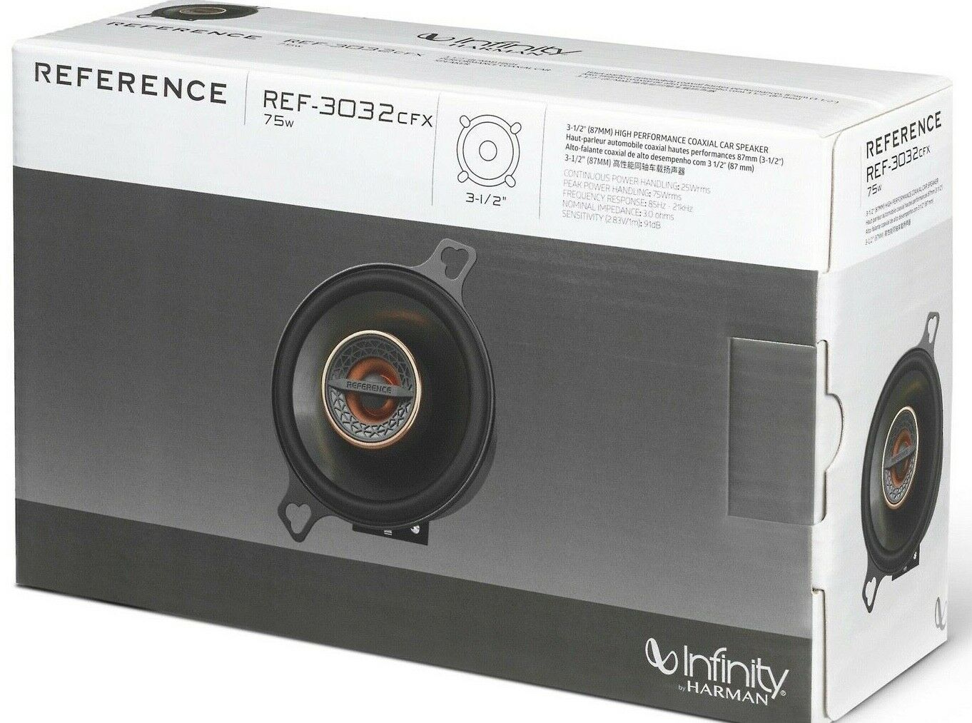 Infinity Reference REF-3032CFX 3.5" 2-Way Coaxial Speakers Balanced ...
